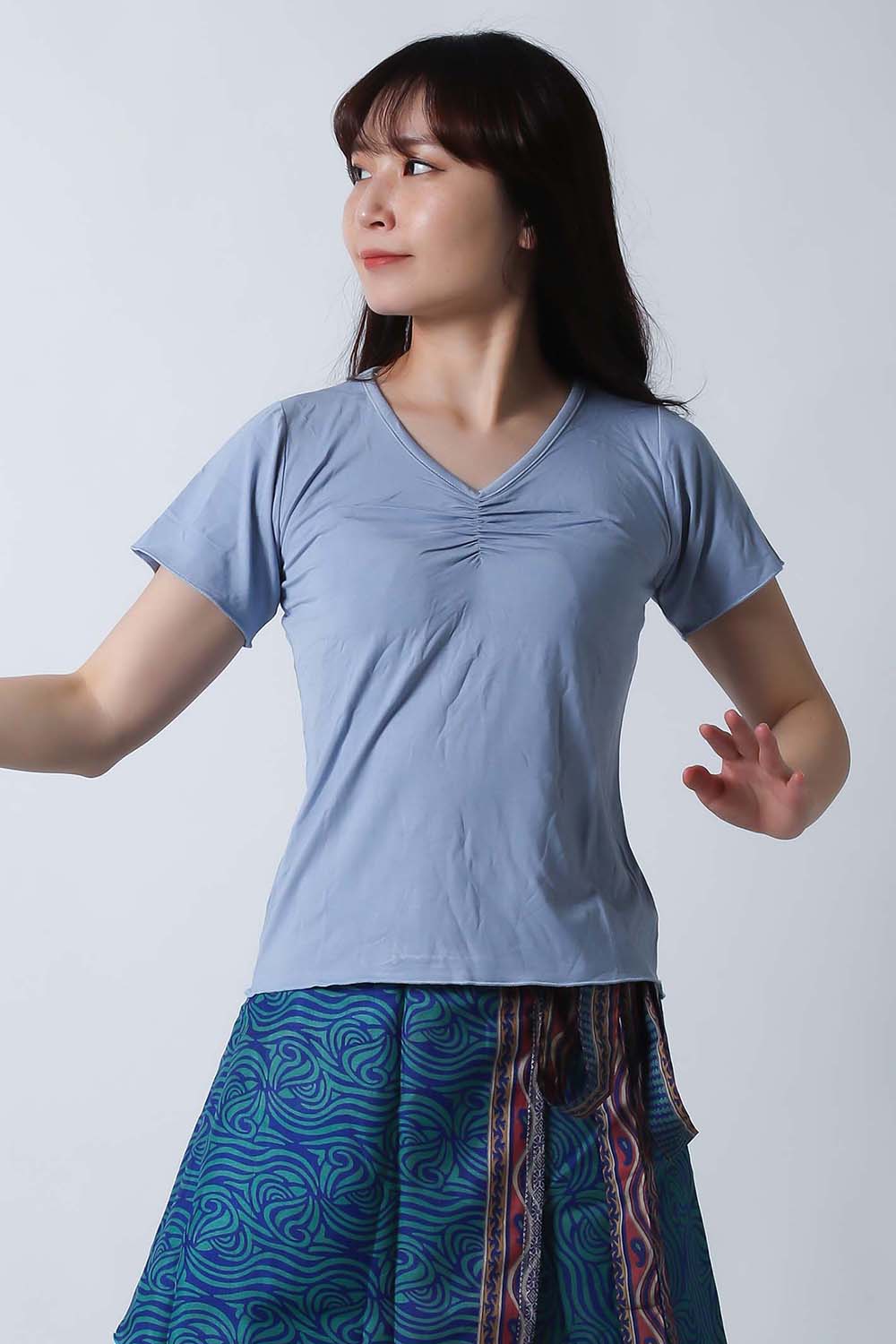 ダンストップスVネックC266(2 colors）【ネコポス便送料無料】【送料無料】 ベリーダンス衣装専門店エリフ